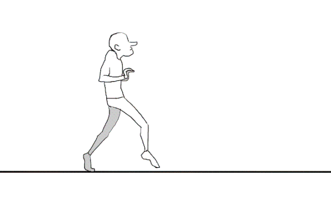 animation walk cycle GIF-花瓣网