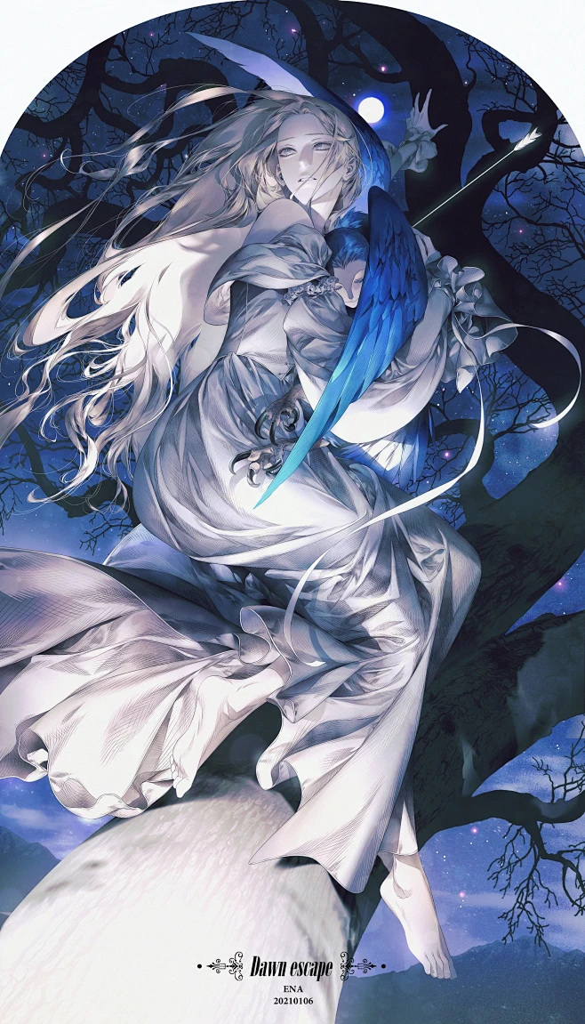 ENA 에나 twitter@enaa97 Dawn escape图片_插画（二次元图片素材-花瓣网