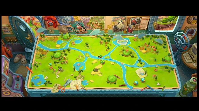 3D: "Fieldrunners Attack!" World Map, Kosta Atanasov : Probably my ...