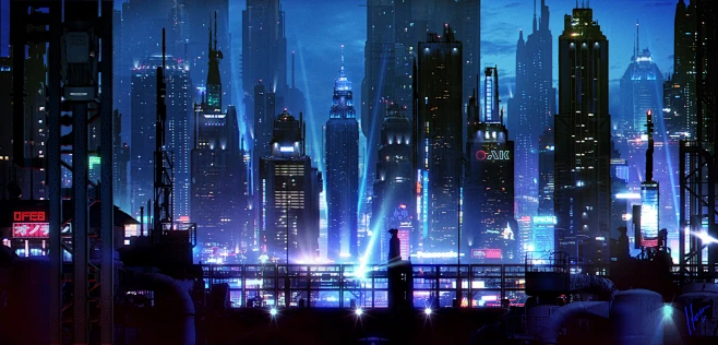 Cyberpunk Neo York VFX shot, Jaime Jasso : Blade Runner 2? ....Akira ...