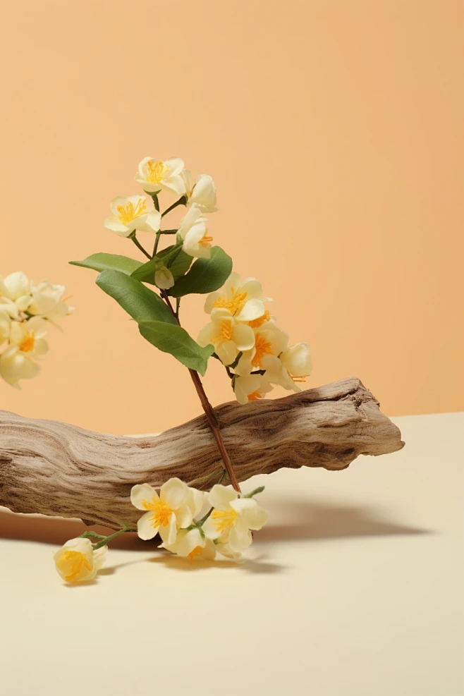 geomyidae_Dead_wood_light_yellow_osmanthus_light_solid_color_ba ...