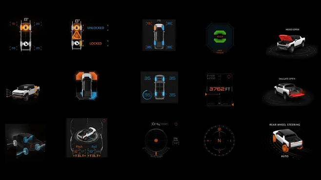 3D AUTOMOTIVEUI car hmi product design ui design UI/UX user interface-花瓣网
