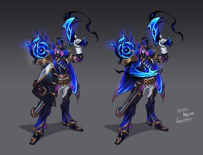 戏命师 烬：斗魂觉醒（初期概念）——Art.拳头Riot原画设计：Ricardo 'Azulazuli' Coelho-花瓣网