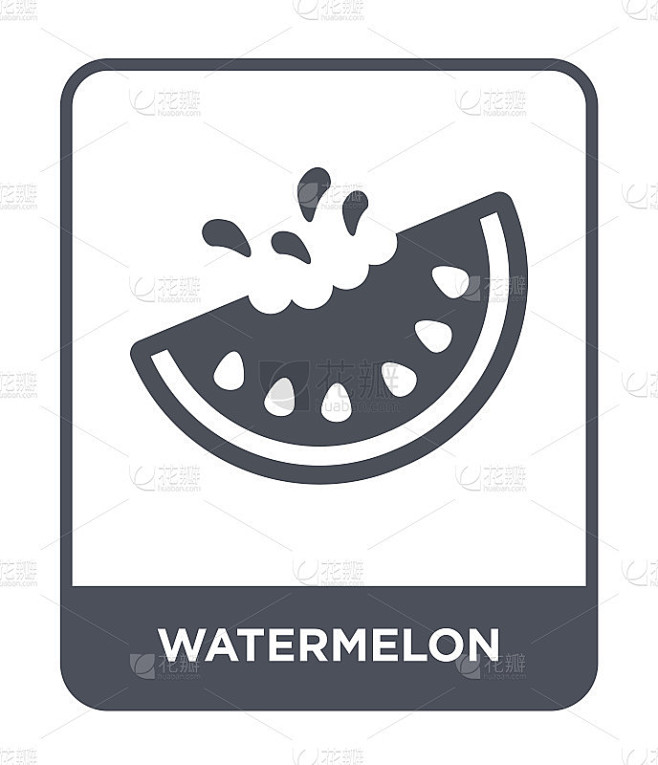 watermelon icon vector on white background, waterm