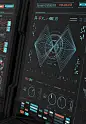 Space ship virtual interface Nemesis D5 : Imaginary space ship interface. Speed drawing ...
