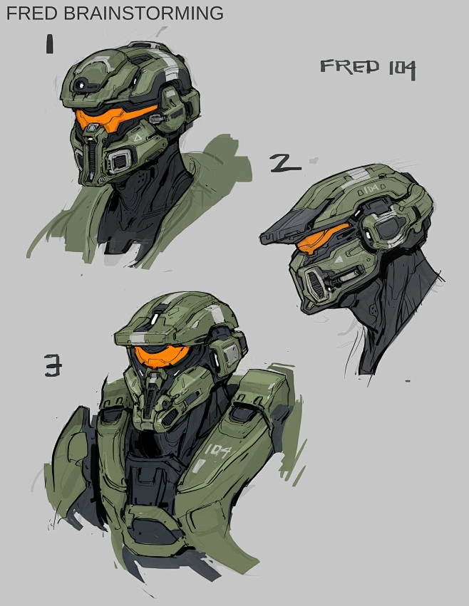 Fred- 104 early concept for Halo 5, Kory Hubbell : These are the result ...