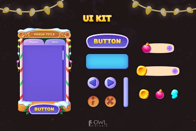 Christmas game art - user interface (UX/UI)-花瓣网