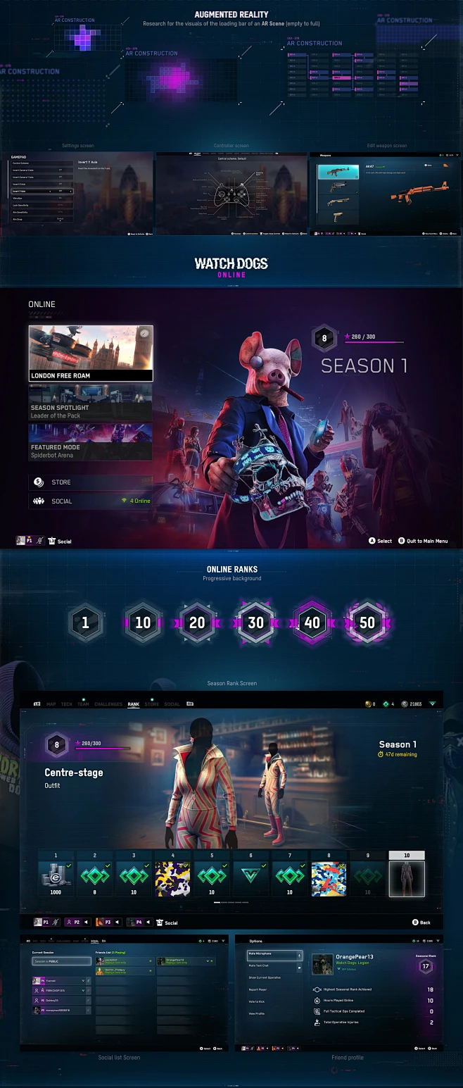 WatchDogs:Legion UI , Yvan Isnard : A sample of UI screen, HUD element and visual research for ...