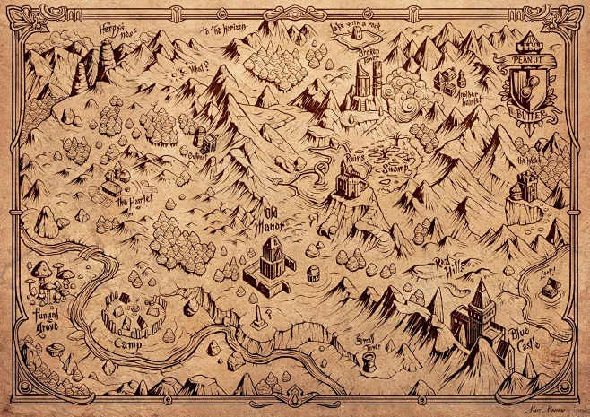 boardgame cartography dnd fantasy game ILLUSTRATION map mapmaking rpg ...