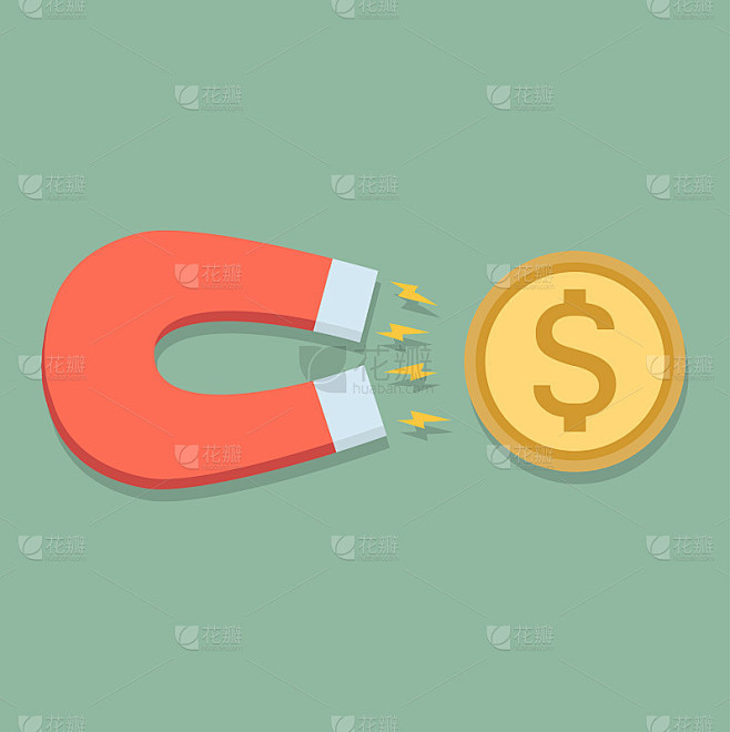 Big magnet with coin