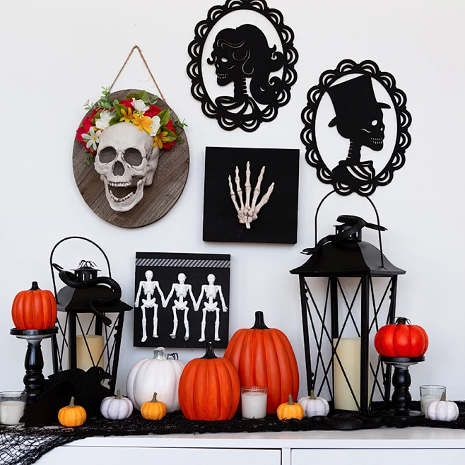 3 Ways to DIY Skeleton Wall Art : Create DIY spooky Halloween home ...