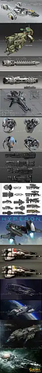 科幻飞船原画科幻载具原画科幻原画来自cgbook.cn (1955)-花瓣网