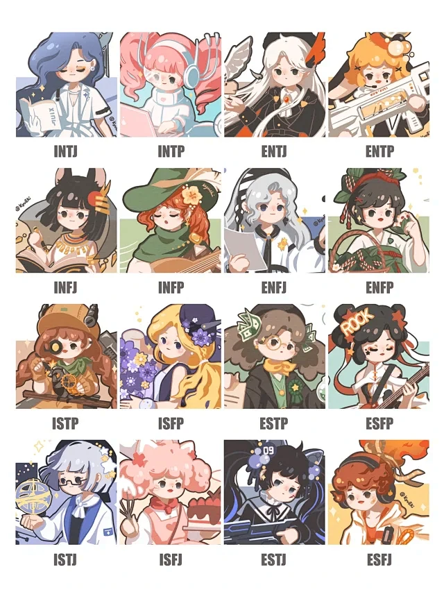 16人格插画 - 小红书搜索图片_111图片素材-花瓣网