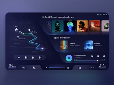 HMI Concept Design Vol. 2 concept design car interface interface concept ui music player ui ...