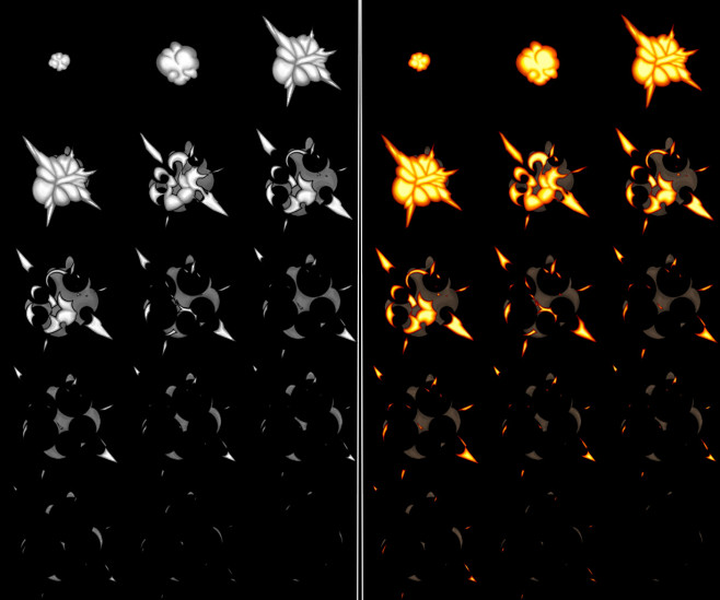 爆炸 2D VFX Unity。