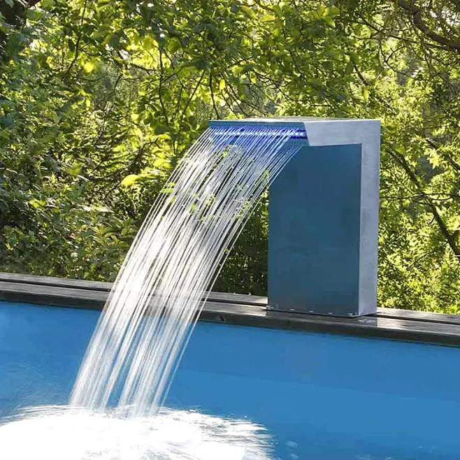 Garden Outdoor Water Feature Stainless Steel Water Fountain Waterfall ...