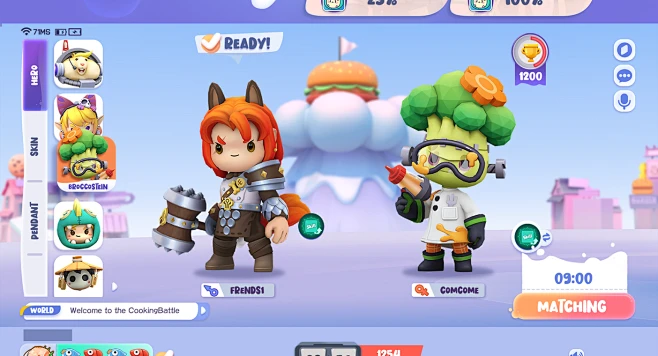 Game UX/UI-Cooking Battle-花瓣网