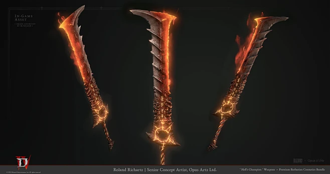 Diablo IV - Hell's Champion Weapons-花瓣网