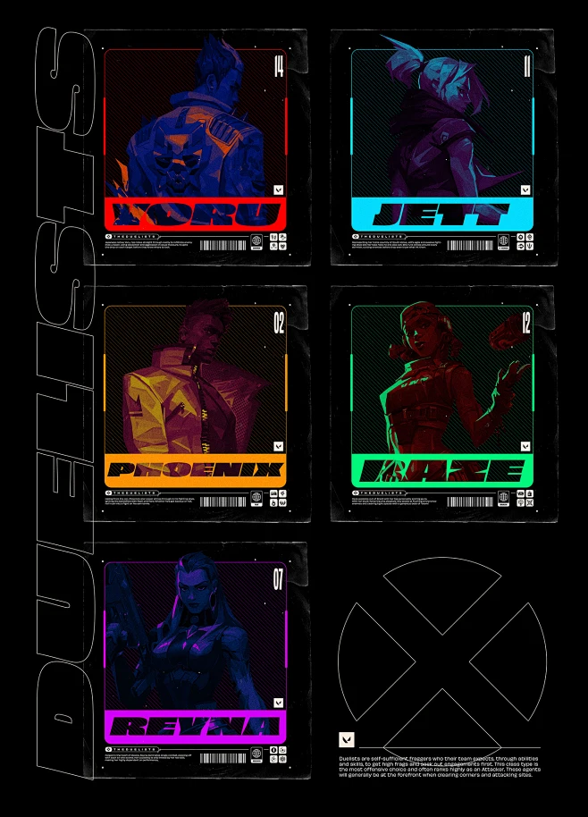 cards cover DUELISTS Fan Art FPS game poster RIOT GAMES Valorant-花瓣网