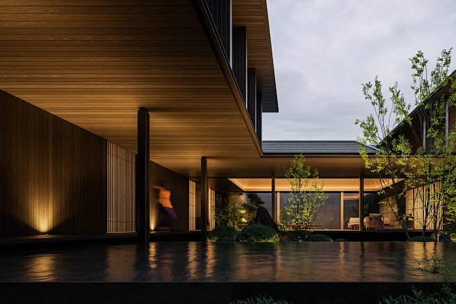 3D architecture archviz CG design house Interior japanese Render ...