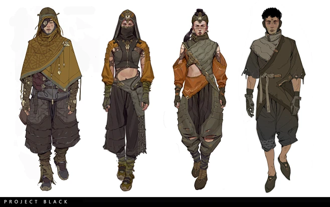 Project Black Character Concept 2-花瓣网