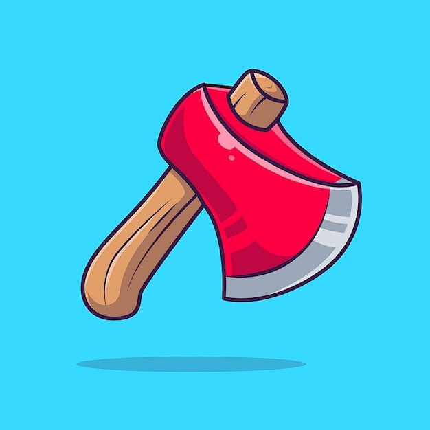 斧子卡通插画矢量图设计素材