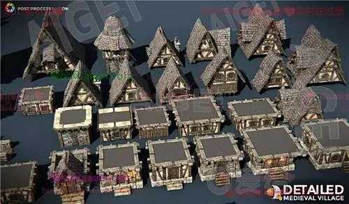 场景 中世纪 古代 复古 unity3D U3D模型库 免费下载 - 爱给网-花瓣网