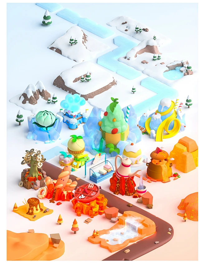 阿里淘金币_青璇_【68Design】图片_C4D图片素材-花瓣网