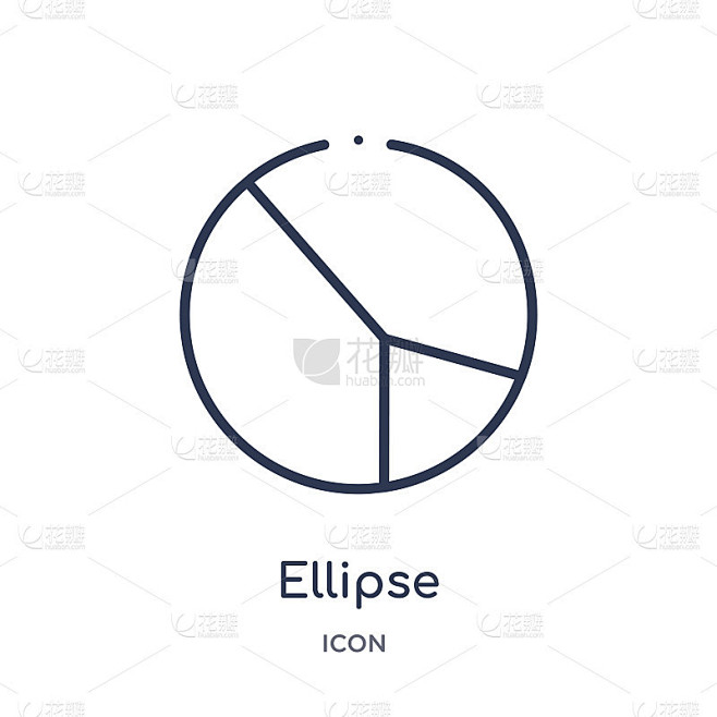 Linear ellipse icon from Geometry outline collecti