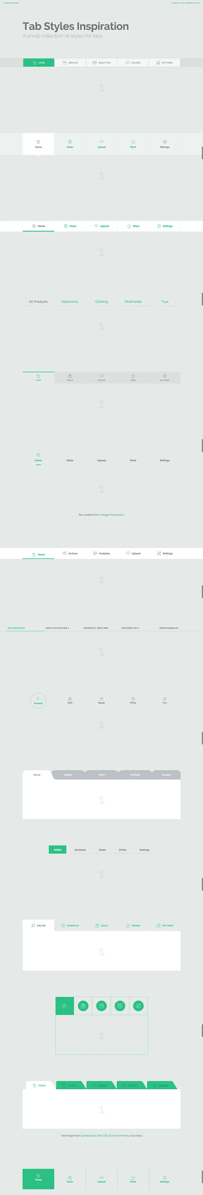 Tab Styles Inspiration A small collection of styles for tabs-花瓣网