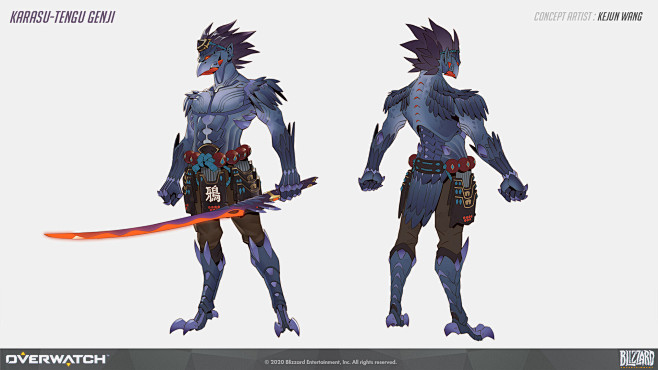 Overwatch: Tengu Hanzo / Genji , Kejun Wang : Daitengu Hanzo / Karasu ...