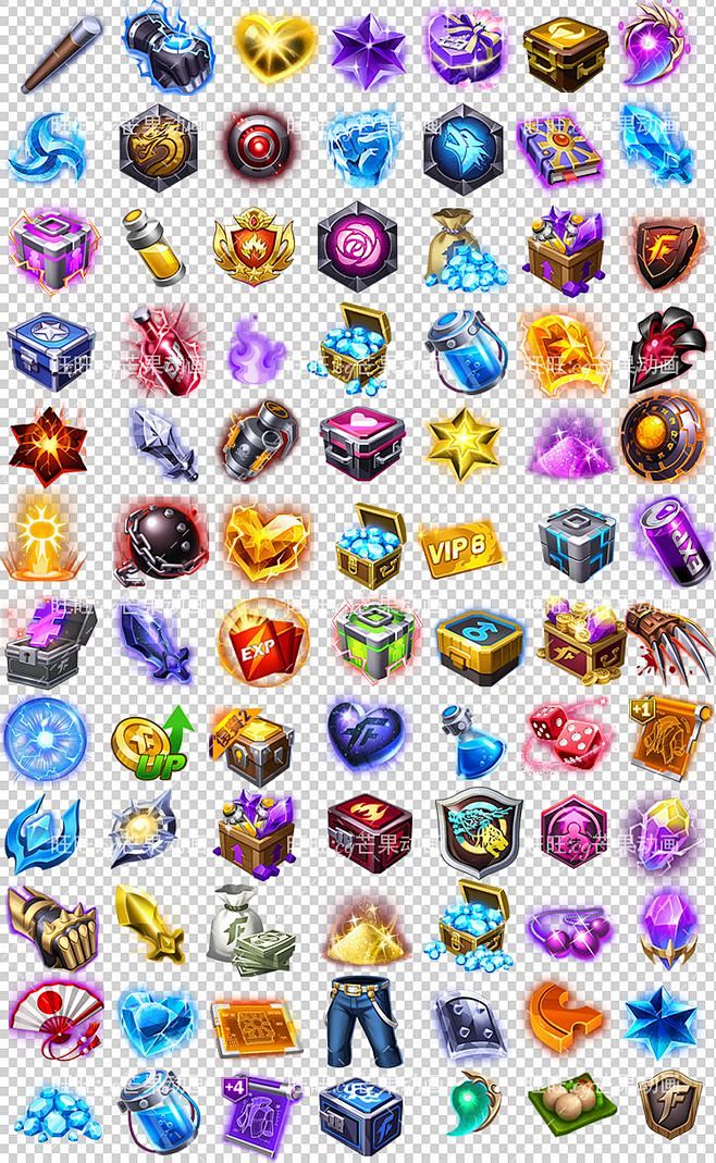 版游戏 手游 科技感 格斗类 道具 装备 icon图标 美术素材资源-淘宝@北坤人素材