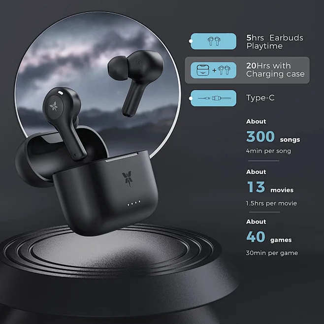 Wireless Earbuds,AXLOIE Bluetooth Headphones Touch Control with ...