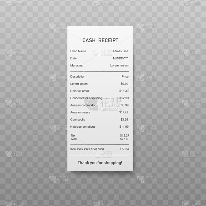 帐单,清单,收据,纸,高雅,背景分离,打印单据,信函,平衡,模板