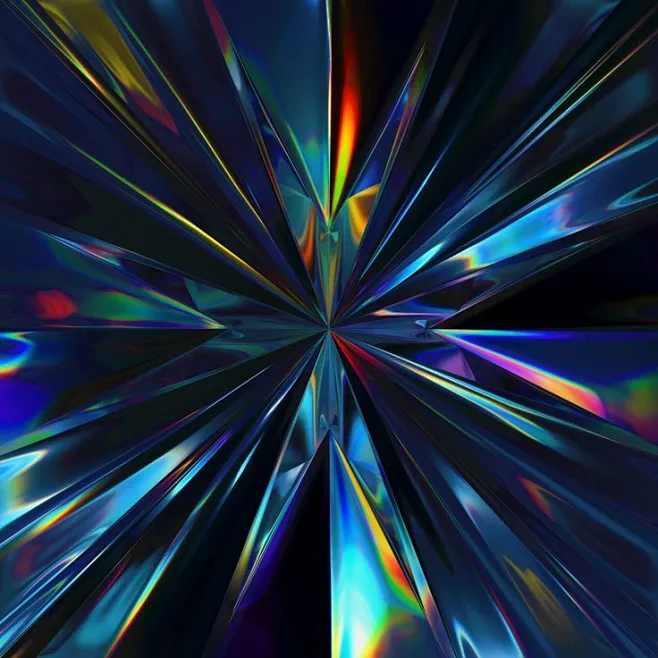 This may contain: an abstract background with many colors and lines in ...