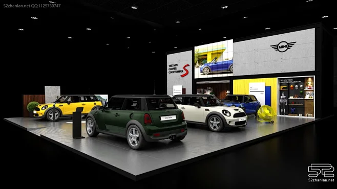 【MINI】展台设计分享 – 52展览设计-花瓣网