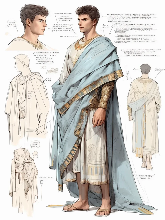 AI 服设| Ancient Roman Fashion-花瓣网