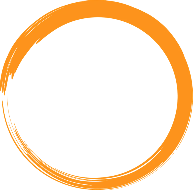 Free orange circle logo illustration-花瓣网