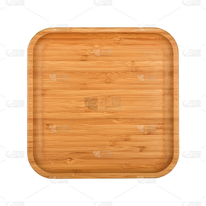 棕色木制托盘盘孤立在白色