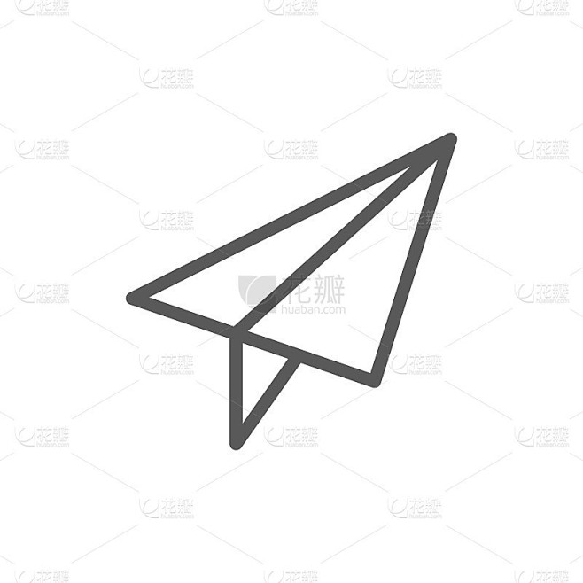 Paper plane, post, communication line icon.