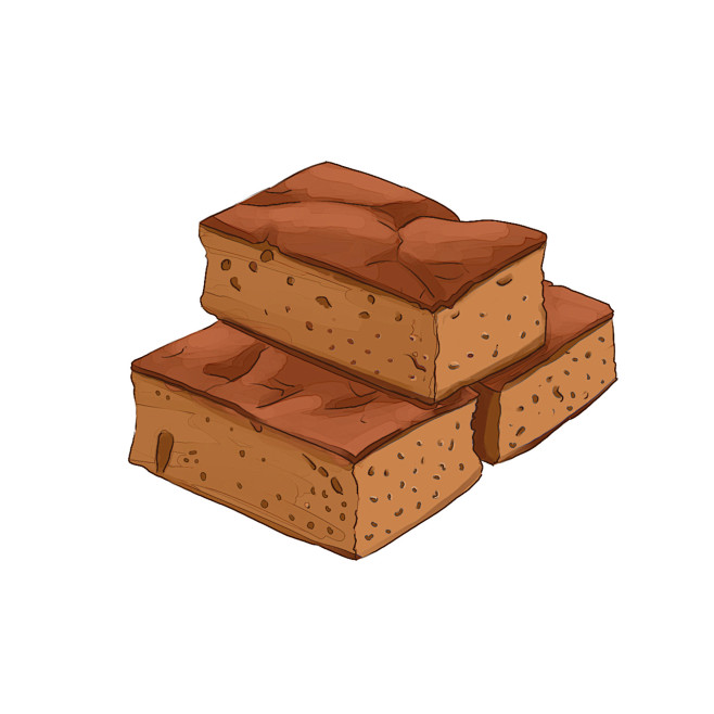 食物插画_0016_枣糕-花瓣网