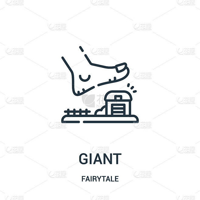 giant icon vector from fairytale collection. Thin