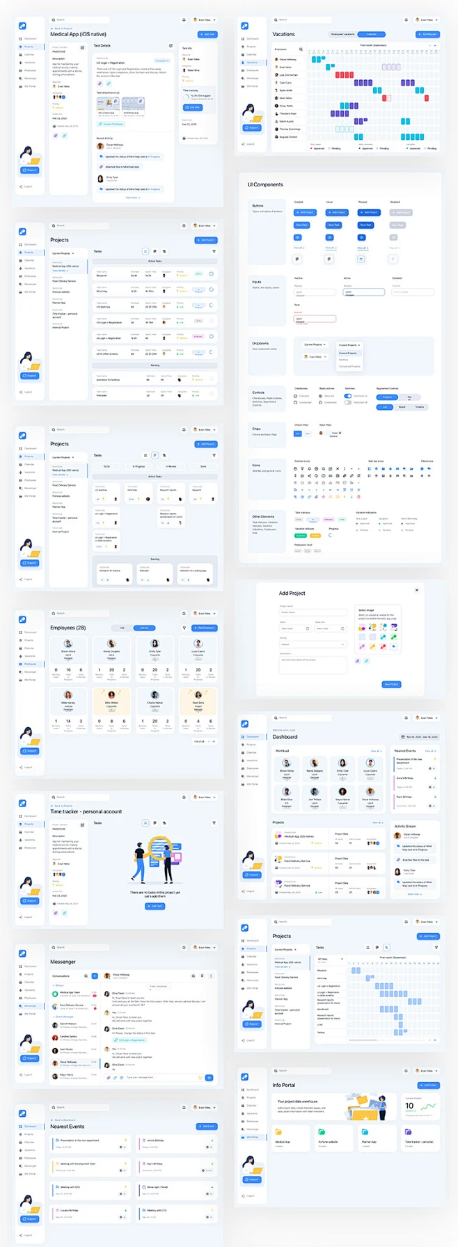 一套B端CRM客户管理系统APP网页UI界面设计fig、Sketch格式素材-淘宝网-花瓣网