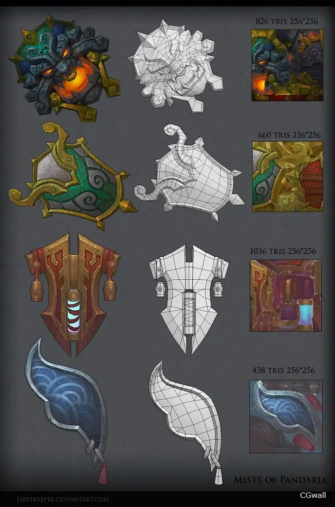 CGwall游戏原画网站_精致场景小物件-游戏UI打包下载-4款-花瓣网