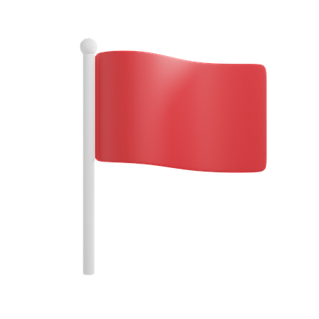 Red Flag 3D Illustration