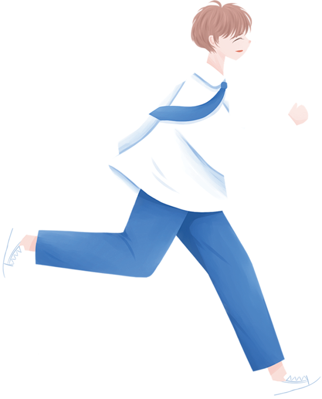 手绘卡通男学生