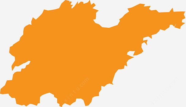 山东省地图png免抠素材_新图网 https://ixintu.com 地图 黄色地图 山东省 png素材