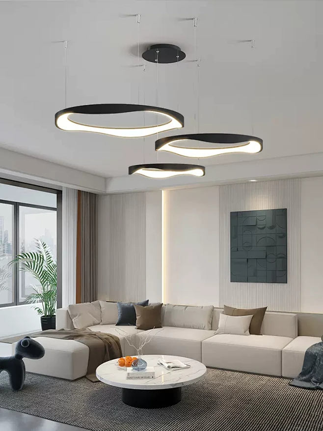 客厅吊灯2022年新款现代简约大气主灯创意圆形北欧led大灯大厅灯-tmall.com天猫-花瓣网