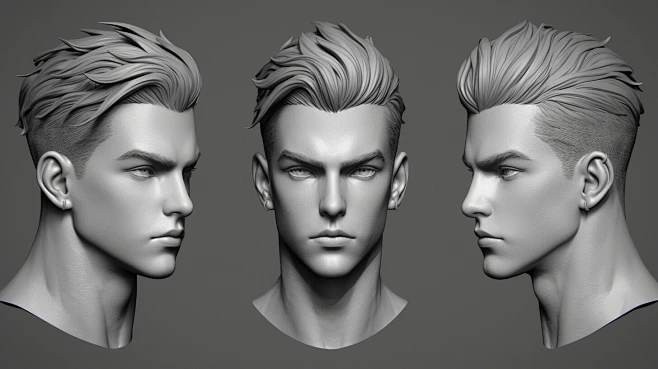 +450 Male Head Sculpt References(4k)-花瓣网