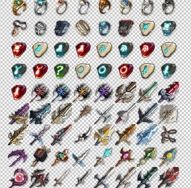 装备图标素材 衣服项链鞋子宝石符文 手游游戏设计素材-淘宝网